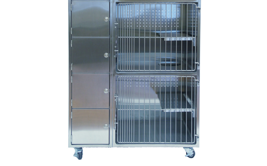 Stainless Steel Double Stack Cat Condo | Direct Animal